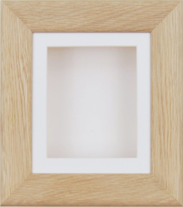 6x5 Solid Oak Box Display Frame Baby Keepsakes 2D 3D Picture Craft White Mount on eBid United ...
